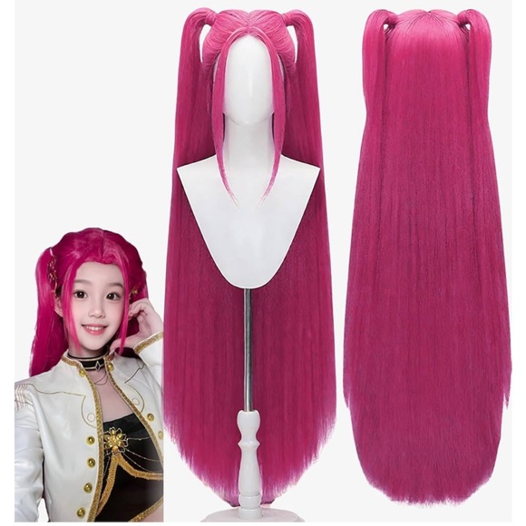 Accessories | New Kpop Demon Hunters Huntrix Mira Pink Long Wig | Poshmark